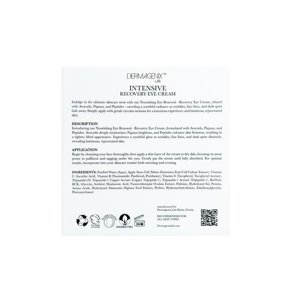 Intensive Eye Recovery Cream | Hydrate & Revitalize – dermagenixlab
